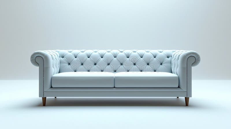 Elegant Light Blue Chesterfield Sofa Modern Home Decor Interior Design ...