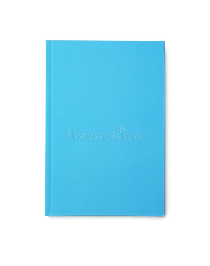 Stylish Light Blue Notebook Isolated on White, Top View Stock Photo ...