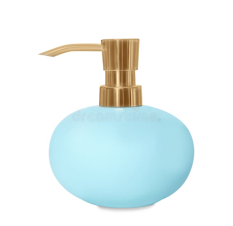 Stylish Light Blue Soap Dispenser Stock Image - Image of color ...