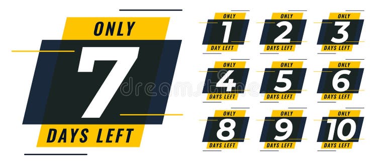 Stylish Limited Days Left Timer Sign Grab Special Offer Stock Vector ...