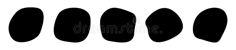 5 Stylish Liquid Blob Shapes, Modern Vector Organic Random Forms ...