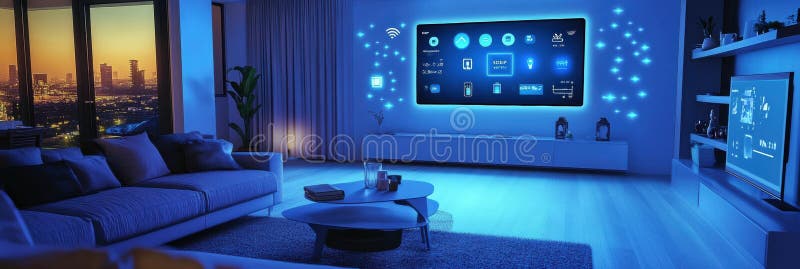This Stylish Living Room Showcases a Customizable Smart Lighting System ...