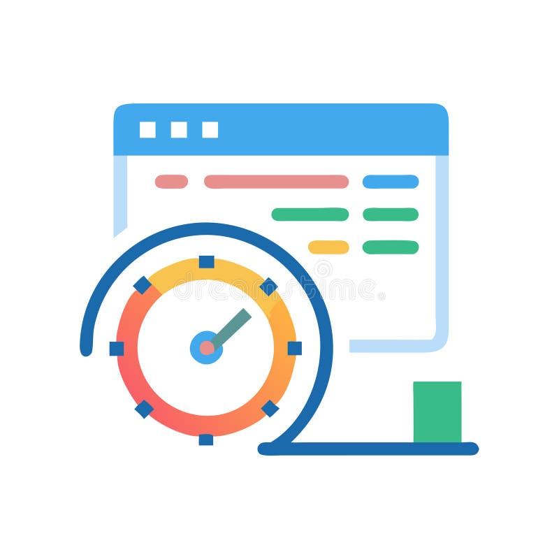 Stylish Load Testing Icon Design Stock Illustration - Illustration of ...