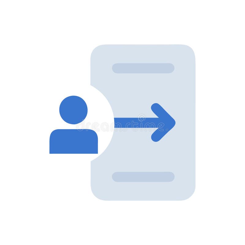 Stylish Login Icon for User Access Stock Image - Illustration of ...