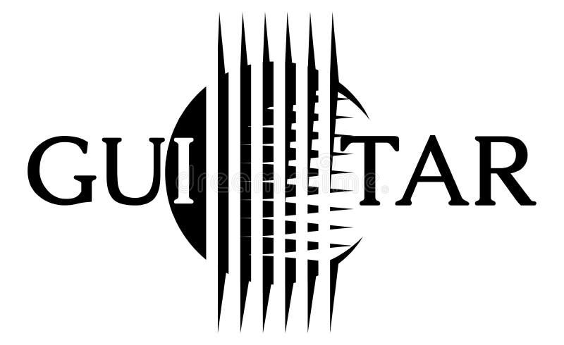 Guitar Strings with Piano Key Music Instrument Logo Design Vector Stock ...
