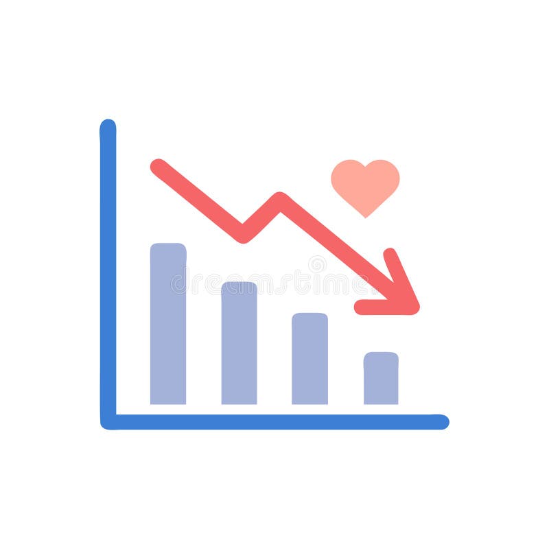 Stylish Loss Icon for Risk Management Stock Photo - Illustration of ...