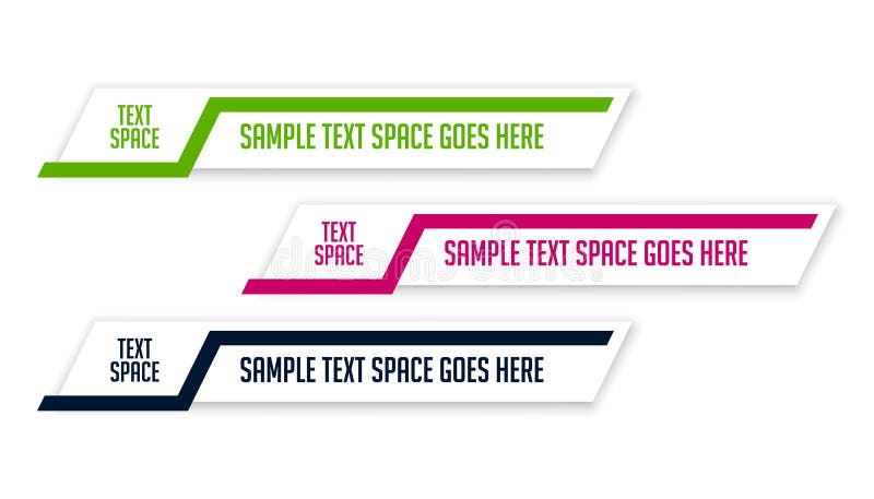 Stylish Lower Third News Header Banner in Collection of Three Stock ...