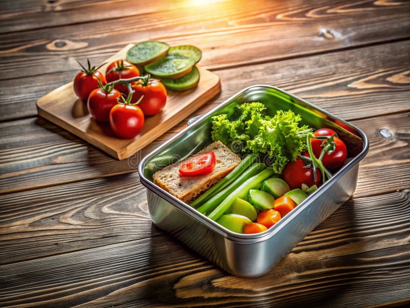 Stylish Lunchbox on a Minimalist Table a Culinary and Design Symphony ...