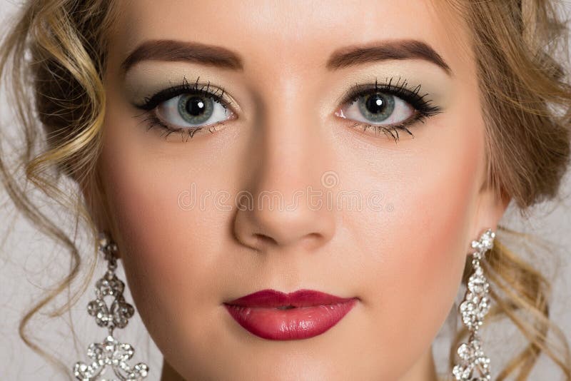 Stylish Make-up for a Young Girl Stock Photo - Image of caucasian ...