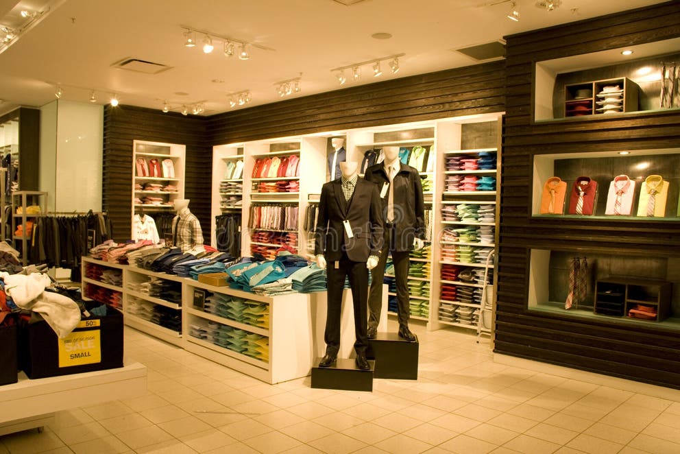 Stylish Man Clothing in Store Stock Photo - Image of lighting, shirt ...