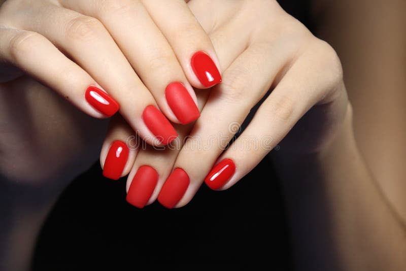 Stylish Manicure with a Design Stock Image - Image of wedding ...