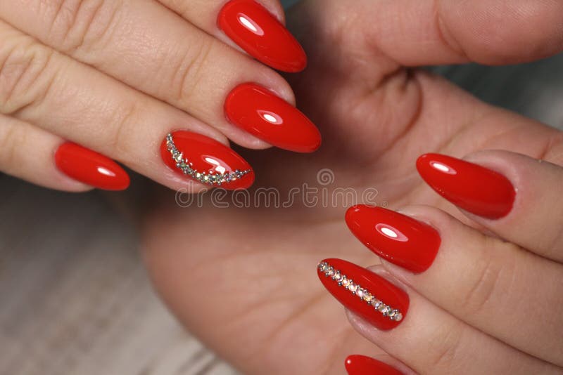 Stylish Manicure with a Design Stock Photo - Image of soft, manicure ...