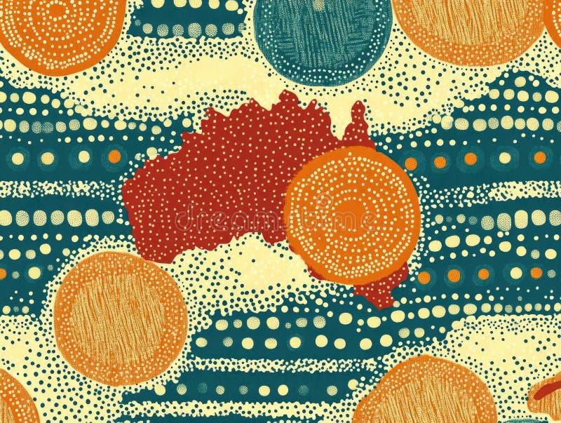 Stylish Map of Australia with Flag Design Stock Image - Image of ...