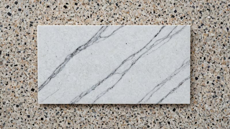 Stylish Marble Rectangle on a Textured Surface, Blending Elegance with ...