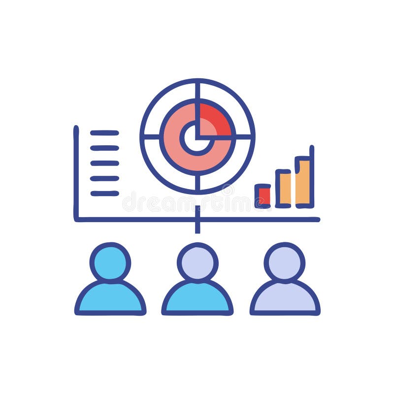 Stylish Market Segmentation Icon for Research Stock Image ...