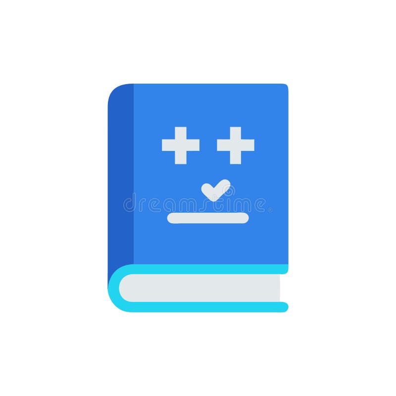 Stylish Math Book Icon for Students Stock Illustration - Illustration ...