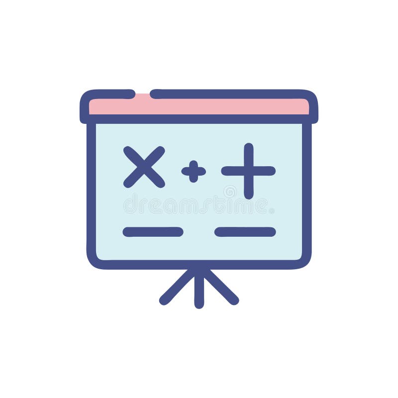 Stylish Math Equation Icon for Education Stock Illustration ...