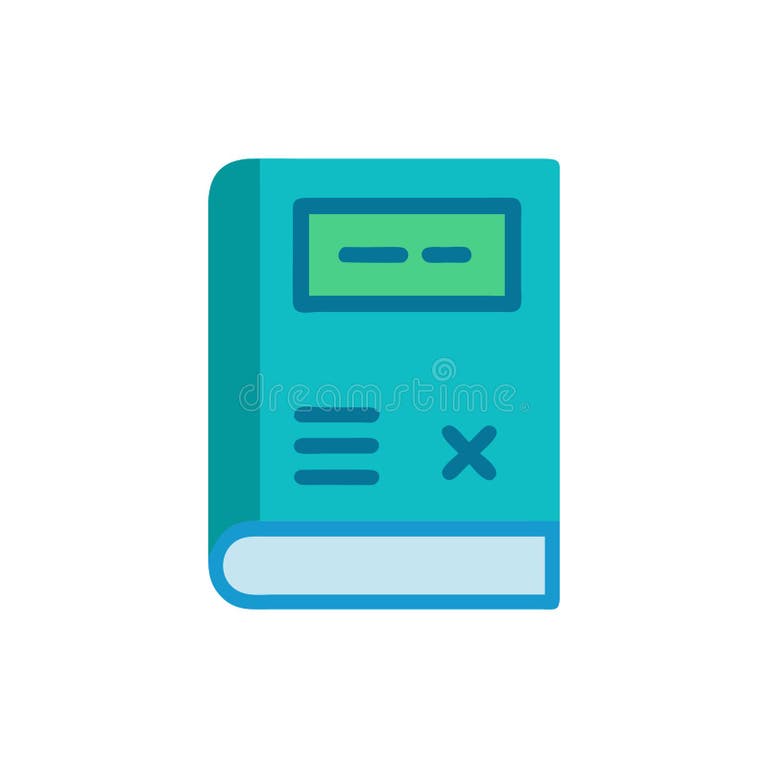 Stylish Mathematics Book Icon for Students Stock Illustration ...