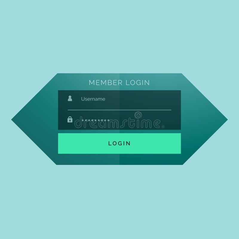 Member Login Form Ui Template Design in Hexagonal Shape Stock Vector ... Member Login Form Ui Template Design in Hexagonal Shape Stock Vector ...