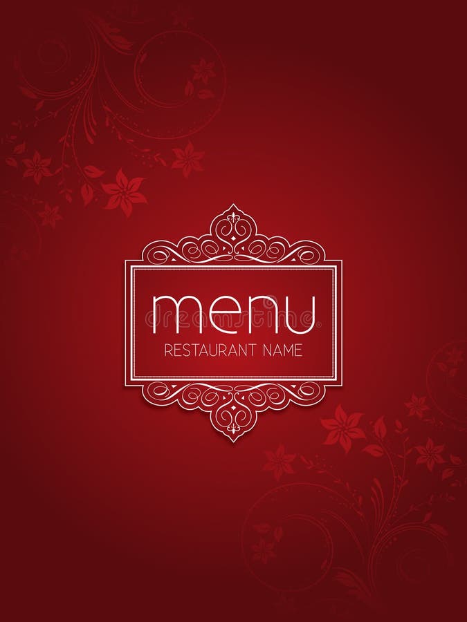 Stylish menu design stock vector. Illustration of decorative - 31907592