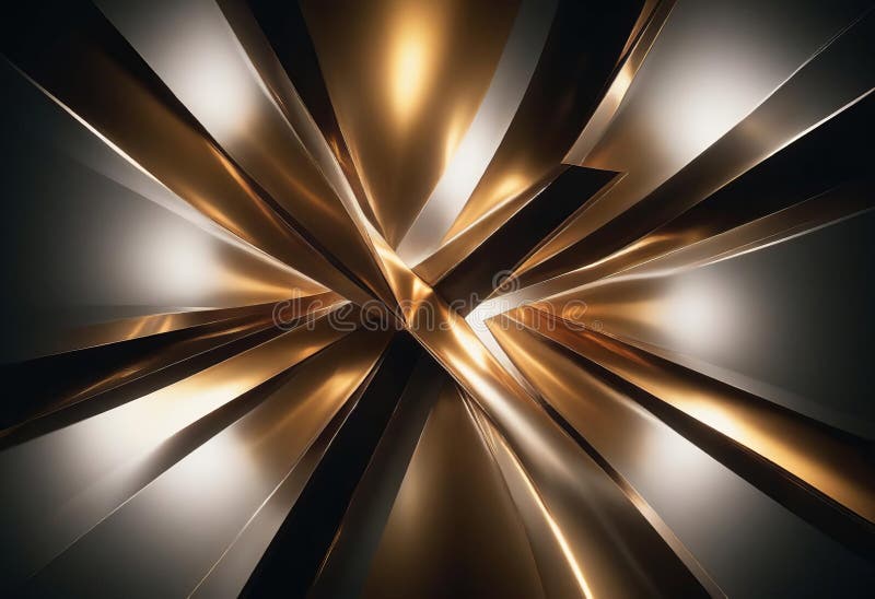 Stylish Metal Background with X Shape - 3D Illustration Stock ...