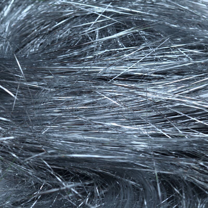 Stylish Metallic Silver Tinsel Threads Also Called Lametta Stock Photo ...
