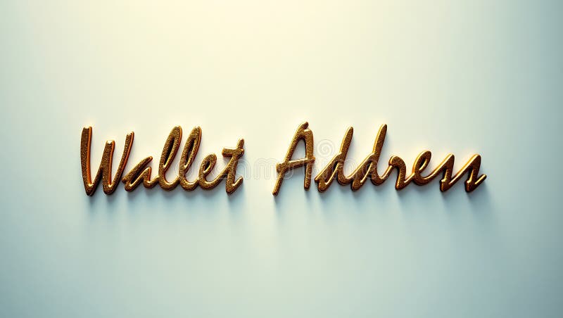 Stylish Metallic Text Spelling a Wallet Address on a Smooth Surface ...
