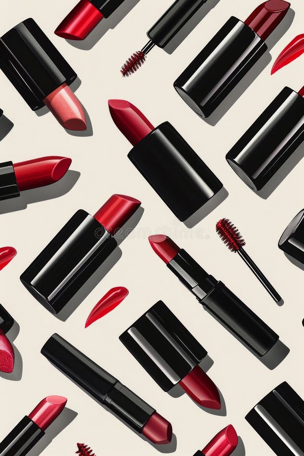 Stylish and Minimal Makeup Pattern Design for Promotional Use. Stock ...