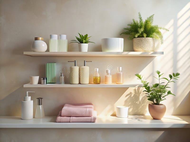 Stylish Minimalist Bathroom Shelf for Feminine Hygiene a Modern ...