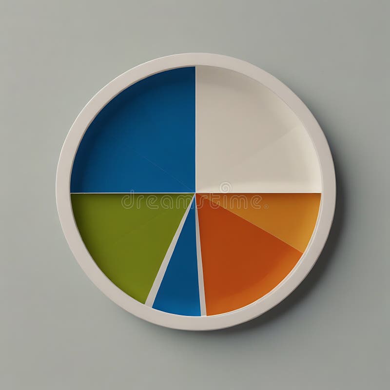 Stylish and Minimalist Pie Chart Icon with Three Segments on a White ...