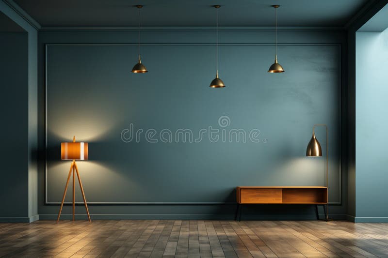 Stylish Minimalistic Backdrop with Lateral Lighting Columns on a Gray ...