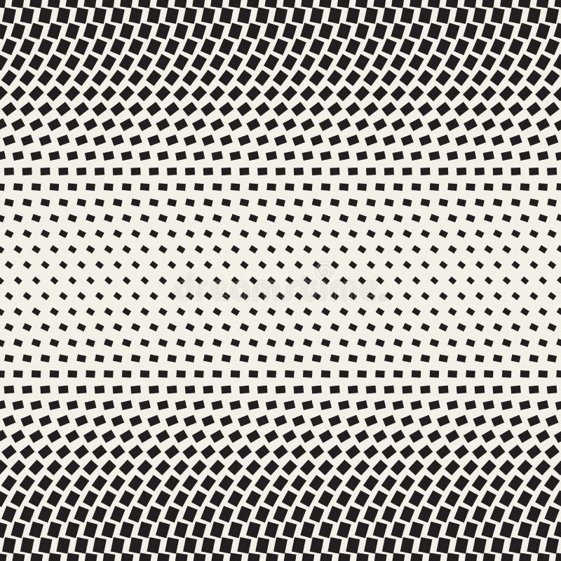 Stylish Minimalistic Halftone Grid. . Vector Seamless Black and White ...