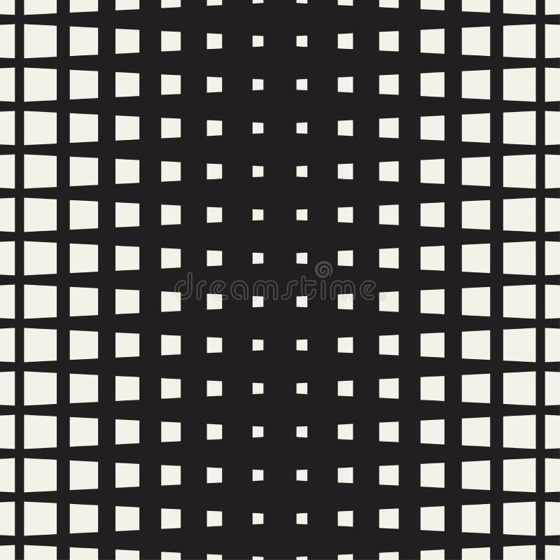 Stylish Minimalistic Halftone Grid. . Vector Seamless Black and White ...
