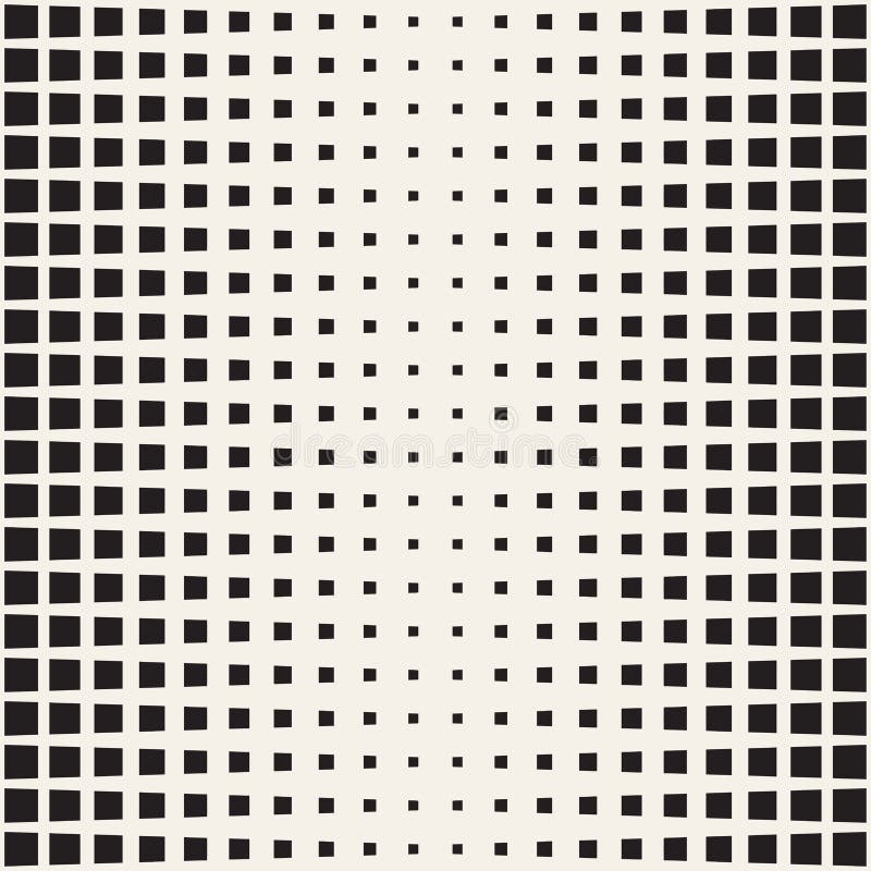 Stylish Minimalistic Halftone Grid. . Vector Seamless Black and White ...