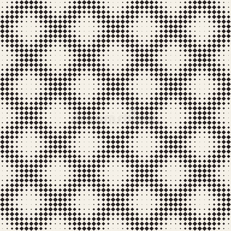 Stylish Minimalistic Halftone Grid. Vector Seamless Black and White ...
