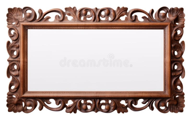 Stylish Mirror Border on White Background Stock Illustration ...