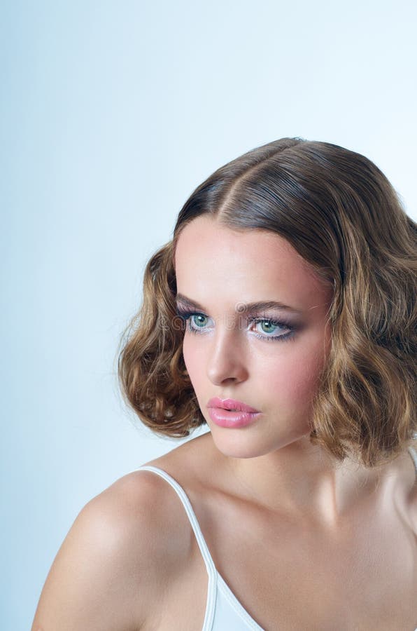 Stylish Model look stock photo. Image of white, brunette - 16744228