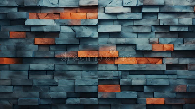 Stylish Modern Brick Wall Design with Clean Lines, Dynamic Colors, and ...
