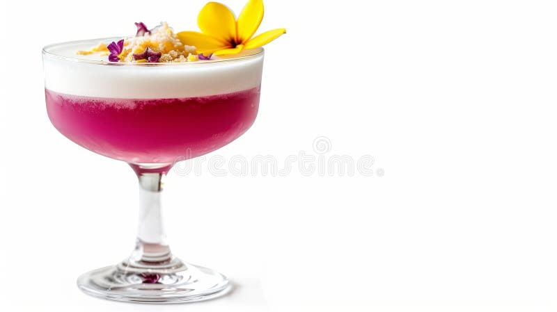 Stylish Modern Cocktail in Elegant Glass on White Background for ...