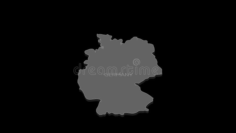 Germany Animated Map with Alpha Channel. Stock Footage - Video of ...