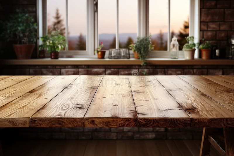 Stylish Modern Kitchen with a Wooden Countertop Featuring a Large ...