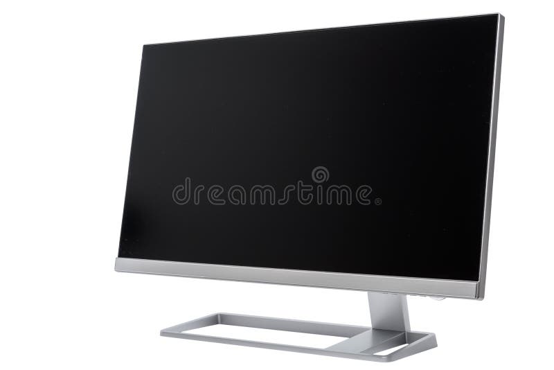 Stylish, Modern LCD Computer Display, Rear View Stock Image - Image of ...
