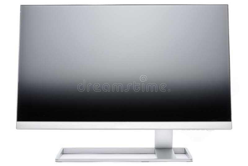 Stylish, Modern LCD Computer Display, Rear View Stock Image - Image of ...