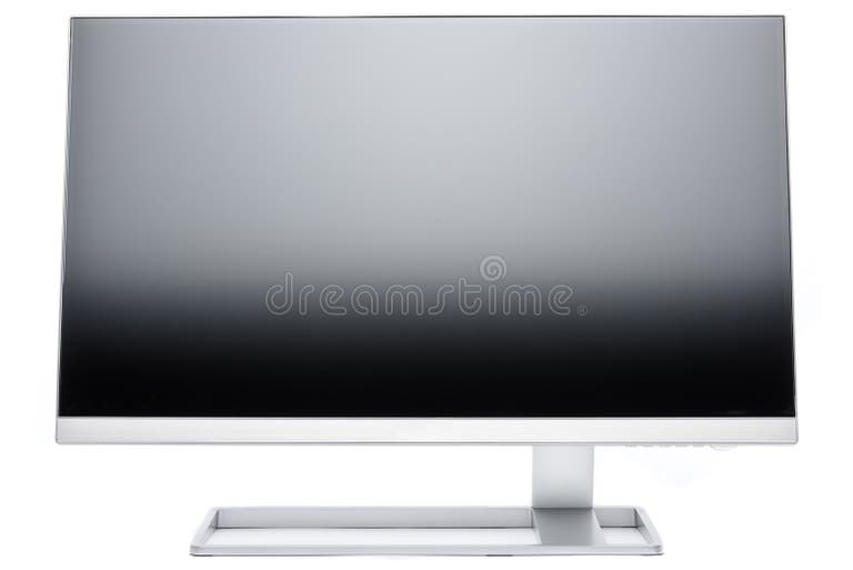 Stylish, Modern LCD Computer Display, Rear View Stock Image - Image of ...