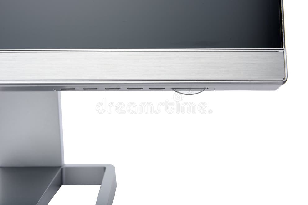 Stylish, Modern LCD Computer Display, Rear View Stock Image - Image of ...