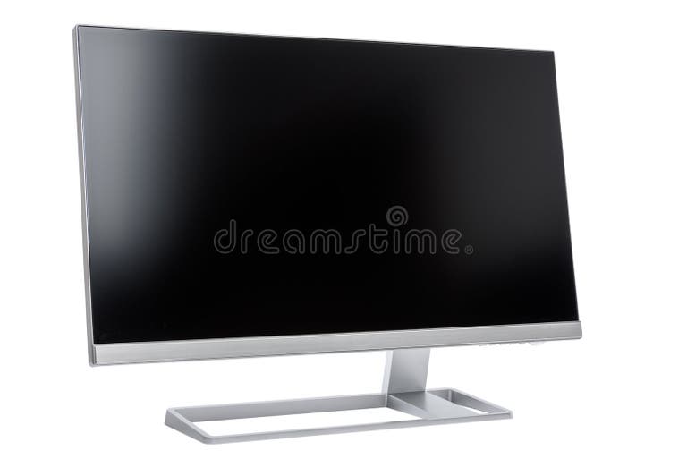 Stylish, Modern LCD Computer Display, Rear View Stock Photo - Image of ...