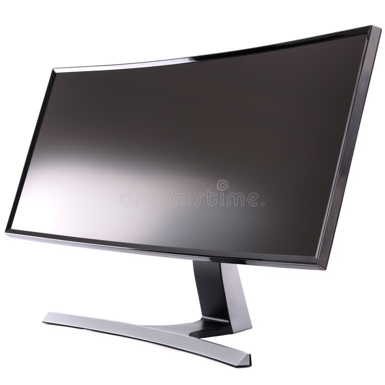 Stylish, Modern LCD Computer Display, Rear View Stock Photo - Image of ...