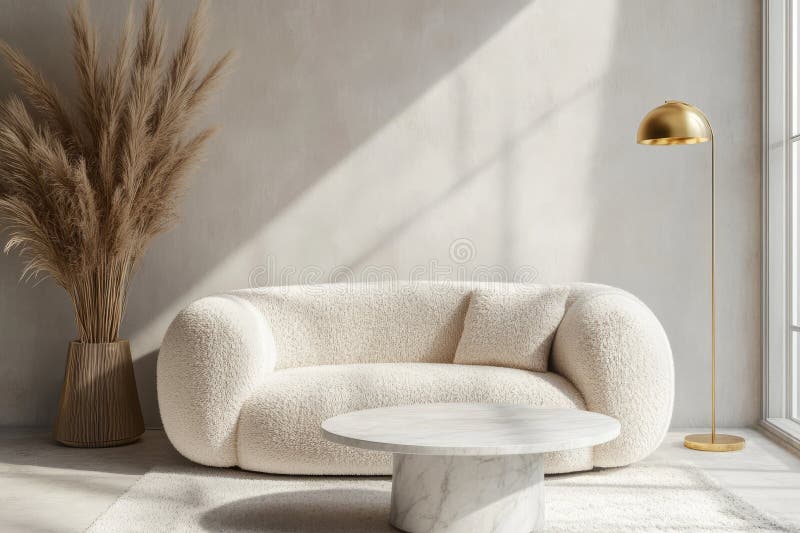 A Stylish Modern Living Room Featuring Plush Seating Arrangements and ...