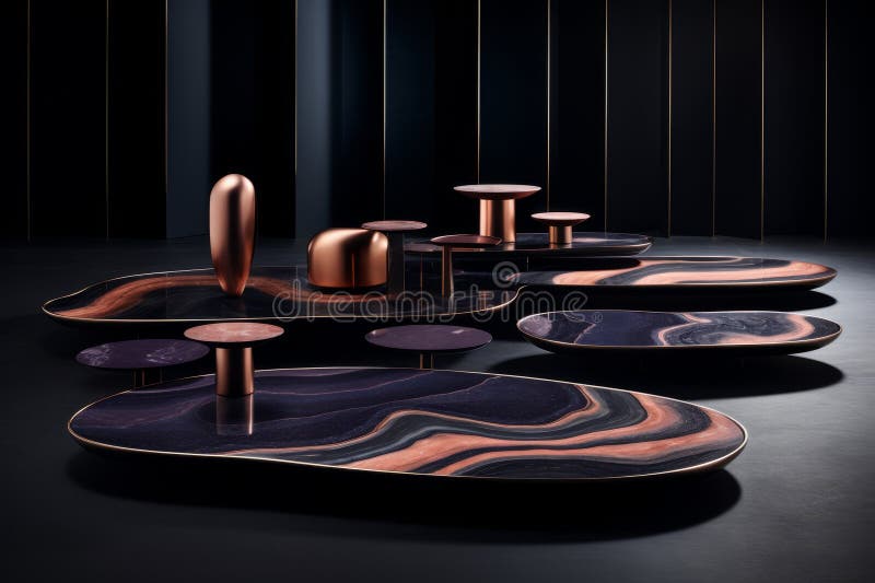 Stylish Modern Map Design with Streamlined Shape and Metallic Grey ...