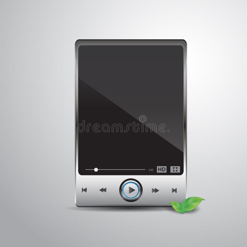 Stylish Modern Mp3 Audio Player Stock Vector - Illustration of ...